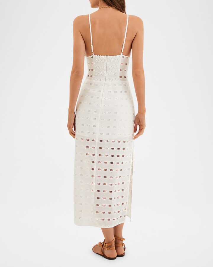 Vix Eyelet Raya Midi Dress - ShopStyle