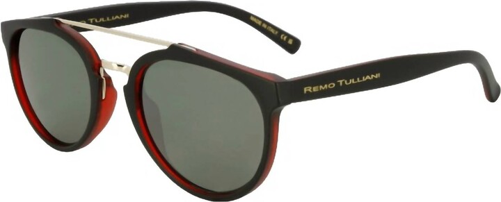 Remo Tulliani Passion Sunglasses In Matte Black Cherry/black Mirror ...