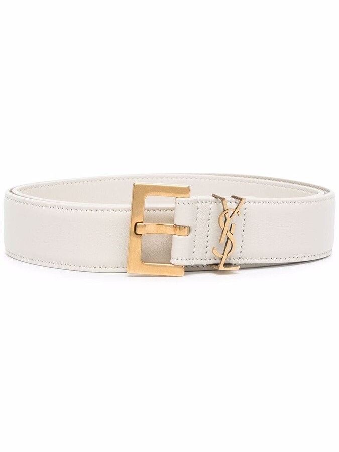 Saint Laurent logo belt - ShopStyle