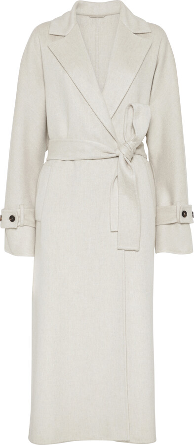 Brunello Cucinelli Hand-crafted coat in cashmere double beaver cloth ...