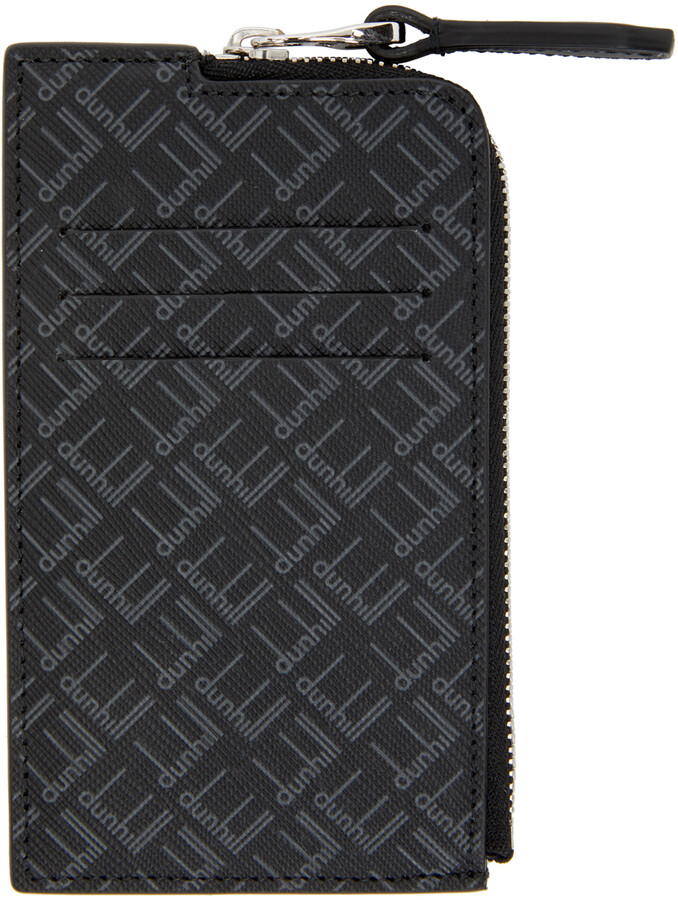 Dunhill Black Signature Zip Wallet - ShopStyle
