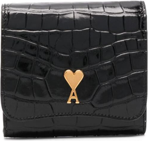 AMI Paris PARIS crocodile-embossed logo wallet - ShopStyle