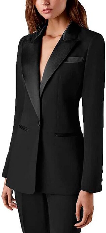 Botong Women's Two Piece Office Lady Suit Slim Fit Blazer Pants ...
