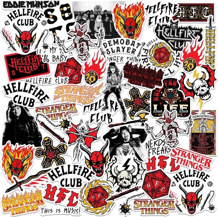 Netflix Stranger Things Hellfire Club Vinyl Large Deluxe Stickers ...