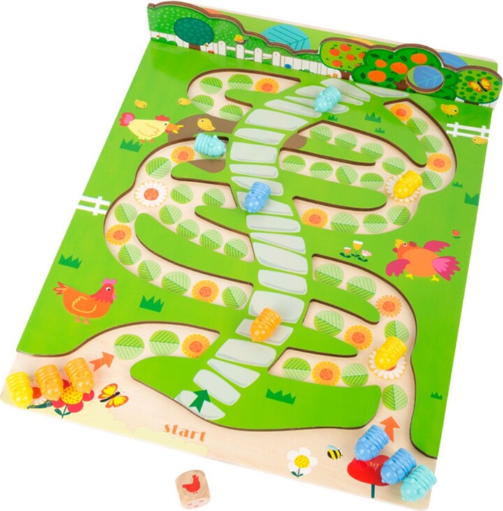 Legler Usa Small Foot Wooden Toys 2 in 1 Ludo and Snakes and Ladders ...