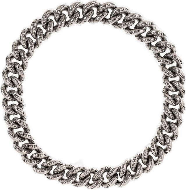 Balenciaga Engraved Logo Chain Necklace - ShopStyle