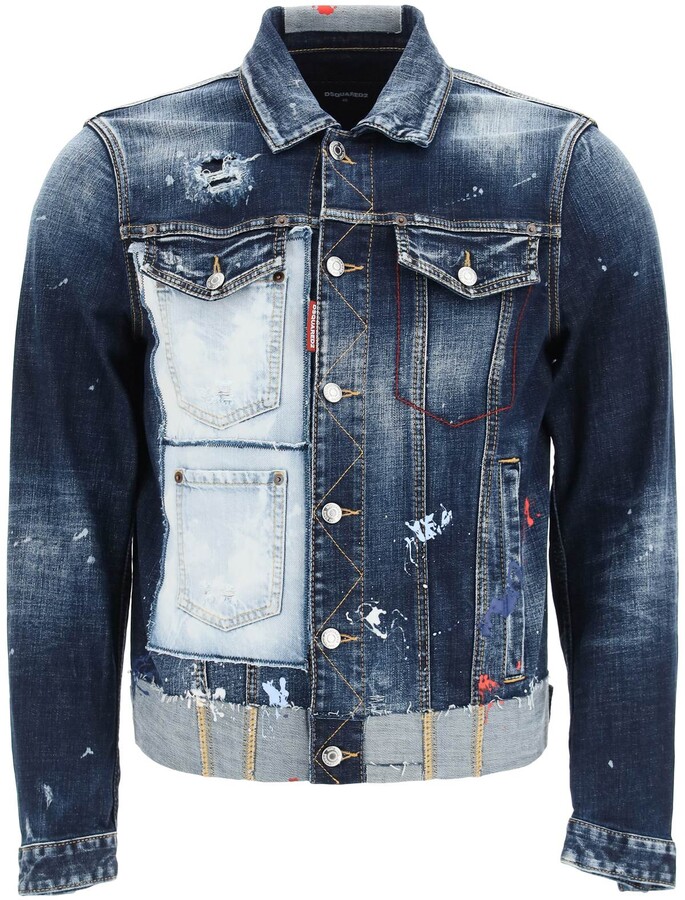 DSQUARED2 Raw Pocket Dan Denim Jacket - ShopStyle