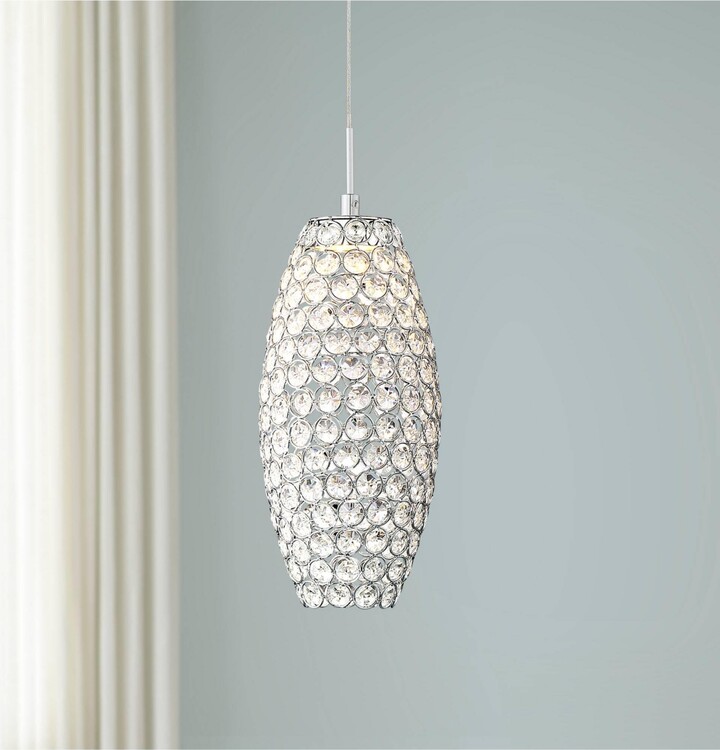 Possini Euro Design Carlier Chrome Crystal Mini Pendant Lighting ...