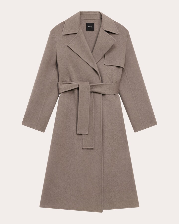 Theory Belted Wool-Cashmere Blend Trench Coat - ShopStyle