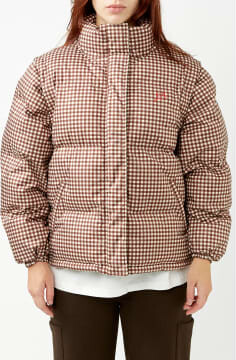 Damson Madder Chocolate Jennifer Check Puffer - ShopStyle Outerwear