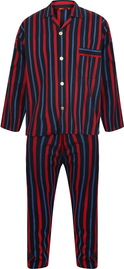 Somax Men's Satin Stripe Cotton Pyjamas - ShopStyle