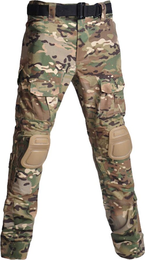 Ketamyy Mens Tactical Camo Pants with Knee Pads Outdoor Multi-Pocket ...