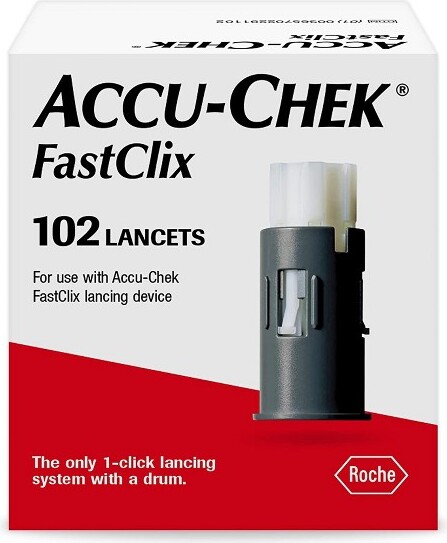 Accu-Chek FastClix Lancet for Lancing Device Needle Multiple Depth ...