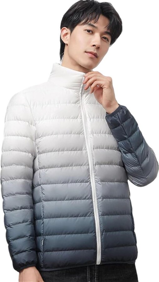 Generic Man Jacket Duck Down Ultra Light Jacket Stand Collar Outerwear ...