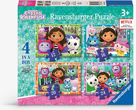 Gabbys Dollhouse Kids Ravensburger Gabby's Four in a Box Jigsaw Puzzle ...