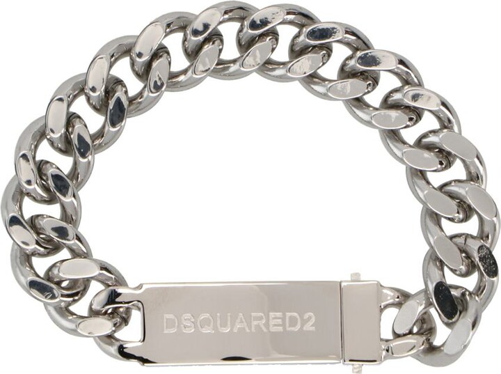 DSQUARED2 Logo plaque bracelet - ShopStyle Jewelry