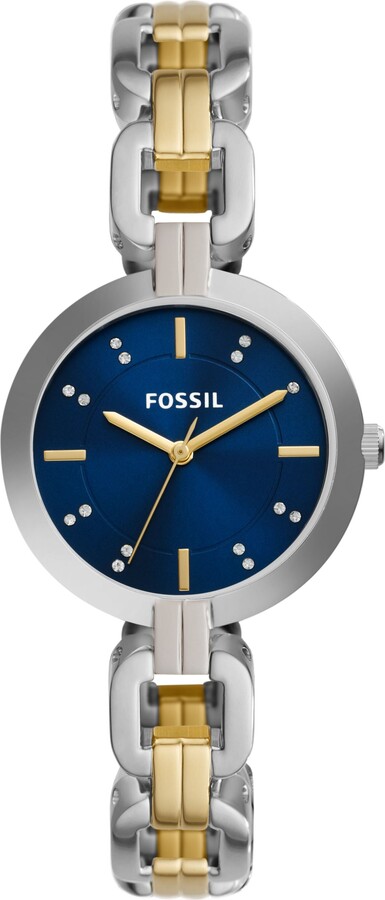 Fossil Women's Kerrigan Three-Hand, Two-Tone Stainless Steel Watch ...