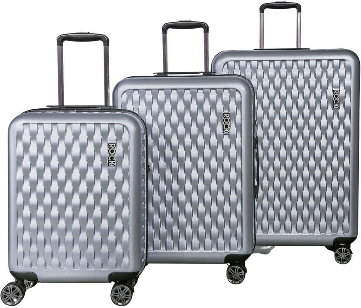 Infinity Leather Hard Shell Suitcase Luggage Bag - Grey - ShopStyle