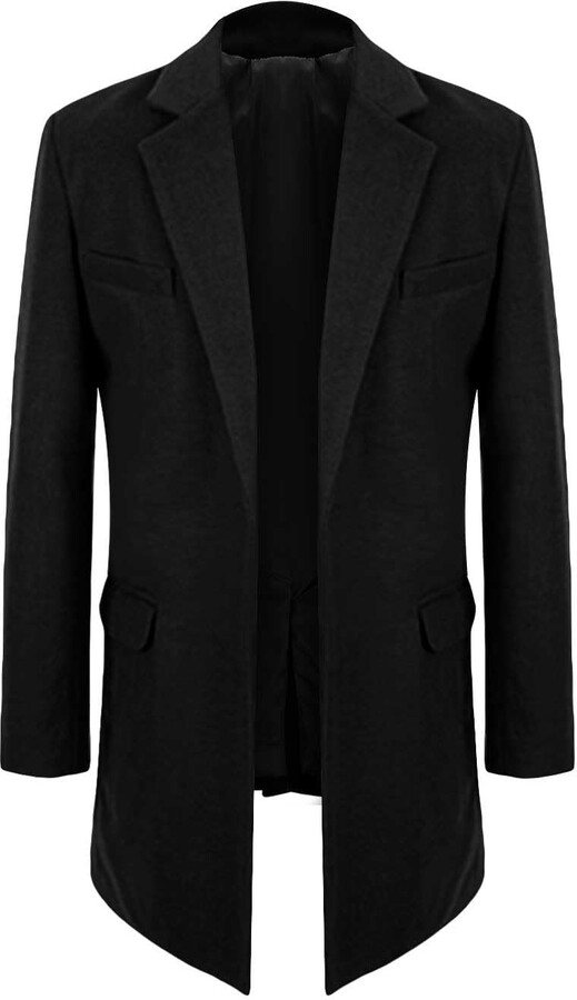 Thick Winter Coat YOUTHUP Men’s Wool Trench Coat – Winter Thick Peacoat ...