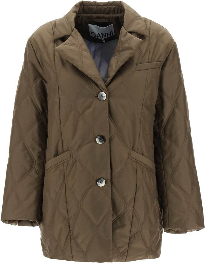 Ganni quilted ripstop jacket - ShopStyle