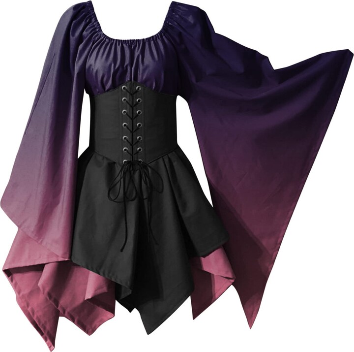 TOPJIAO Halloween Costumes for Women Renaissance Victorian Dress ...
