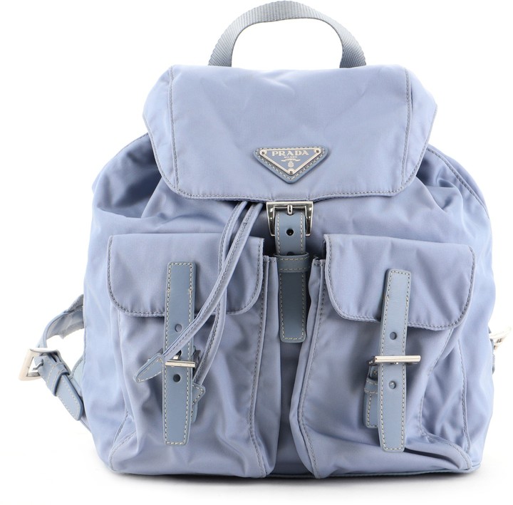 Prada Double Front Pocket Backpack Tessuto Small - ShopStyle