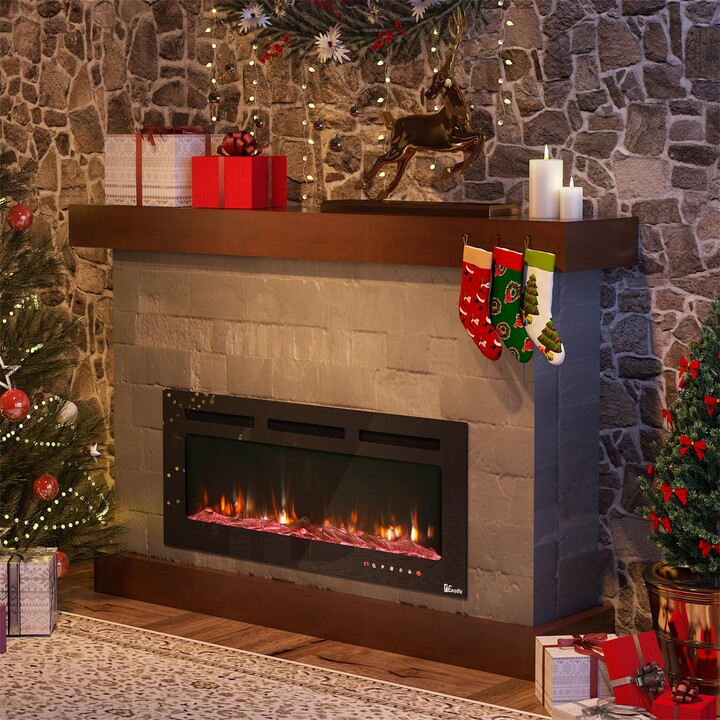 Lee Electric Fireplace,Recessed & Wall Mounted Fireplace,With Safety ...