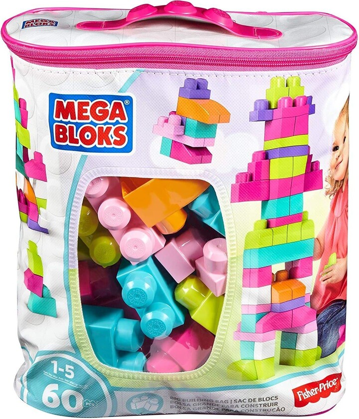 Mega Brands Mega Bloks 60 Piece Big Building Bag Pink - ShopStyle Arts ...
