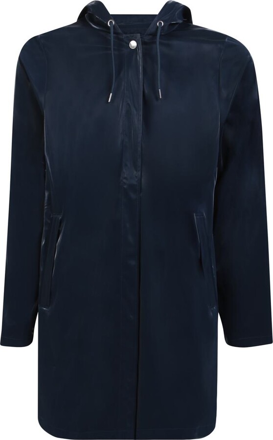 Rains Blue A-Line W Jacket By Characterised By Its A-Line Silhouette ...