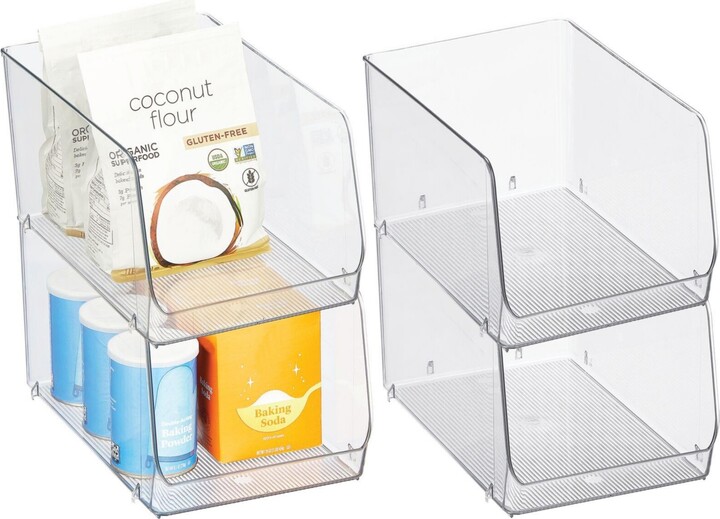 mDesign Stackable Plastic Food Storage Organizer Bin - 4 Pack - ShopStyle