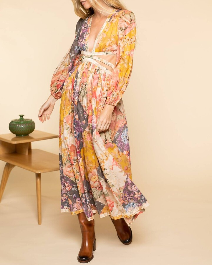 Zimmermann Pattie Patchwork Long Dress in Patch Floral - ShopStyle