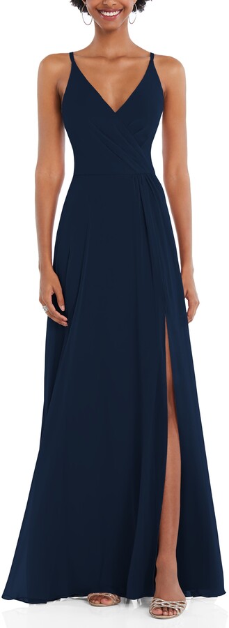 After Six Wrap Bodice Chiffon Gown - ShopStyle Evening Dresses