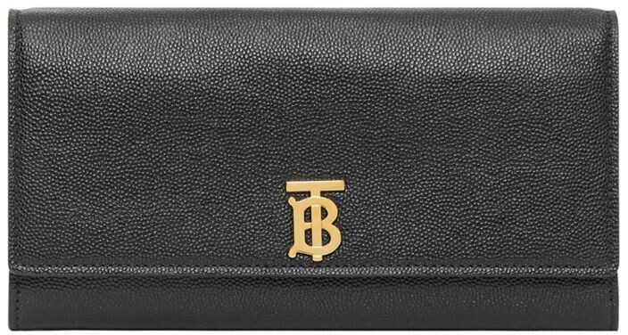 Burberry Leather Tb Monogram Continental Wallet - ShopStyle