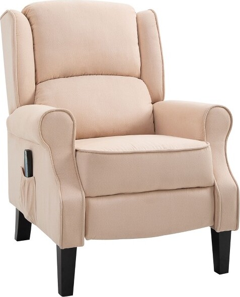 HOMCOM Push Back Heated Vibration Massage Recliner Chair Wingback ...