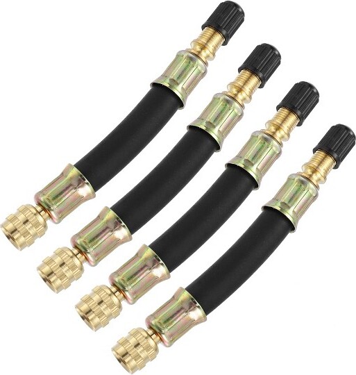 Unique Bargains 4 Pcs Tire Valve Extension Stem Adaptor Tool Flexible ...