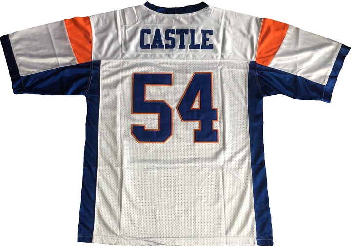 JKNAKN Blue Mountain State 54 Thad Castle Football Jersey Blue - white ...