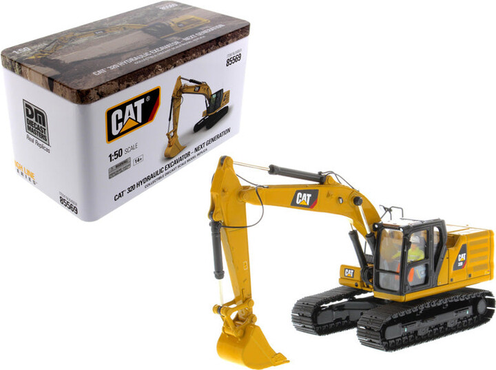 CAT Caterpillar 320 Hydraulic Excavator with Operator High Line Series 1/50 Diecast Model by ...