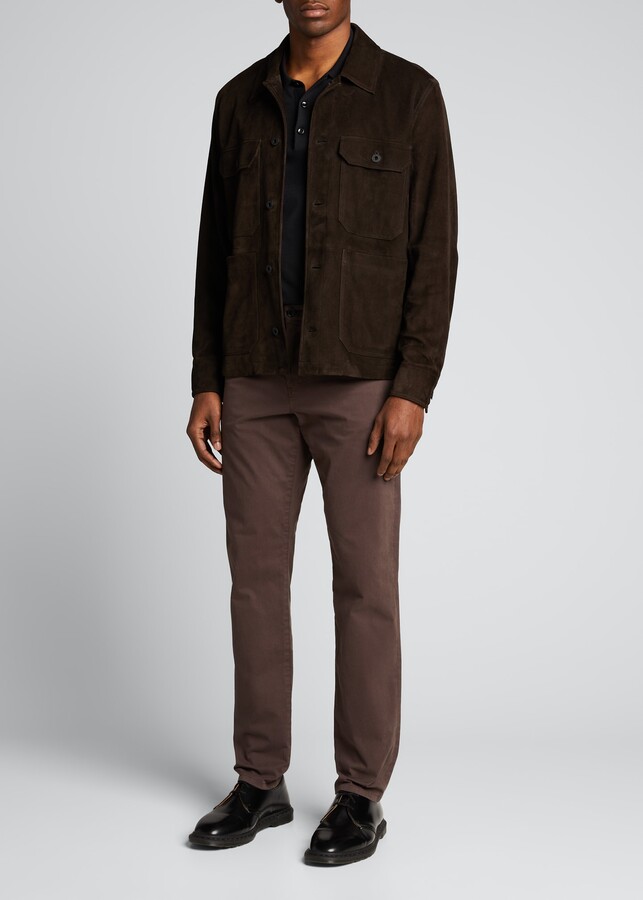 Vince Men's Suede Utility Jacket - ShopStyle