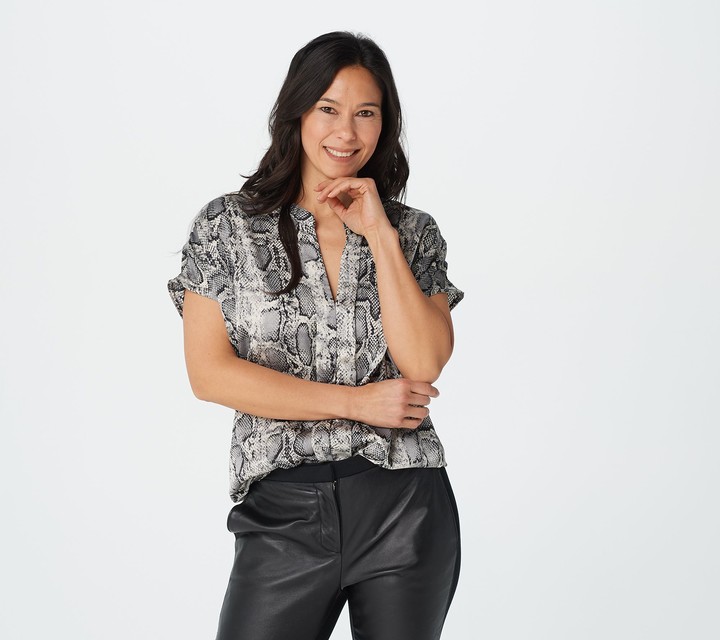 Bishop + Young Python Print Blake Blouse - ShopStyle Tops