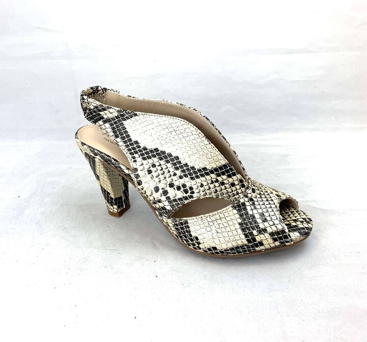 Ateliers Downey Heel In Beige Python - ShopStyle Pumps