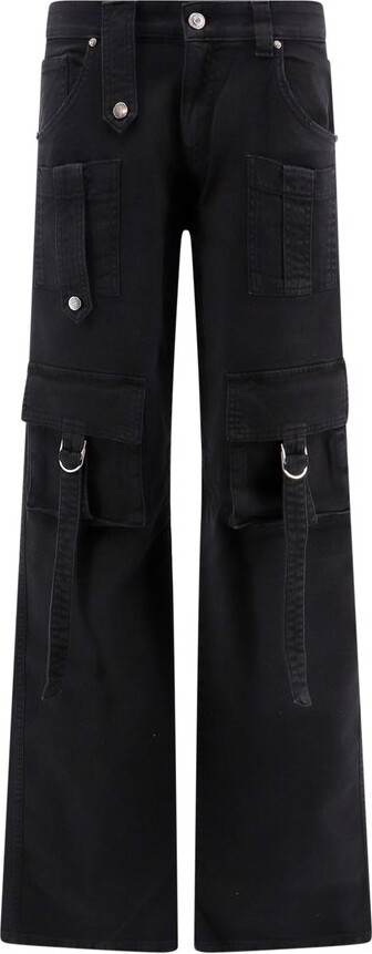 Blumarine Logo-Patch Low-Rise Flared Cargo Jeans - ShopStyle