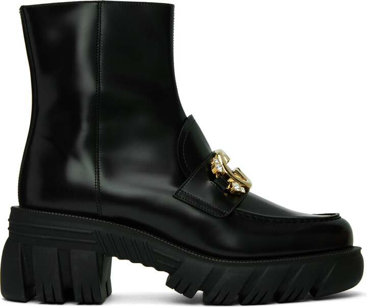 Gucci Black Interlocking G Boots - ShopStyle