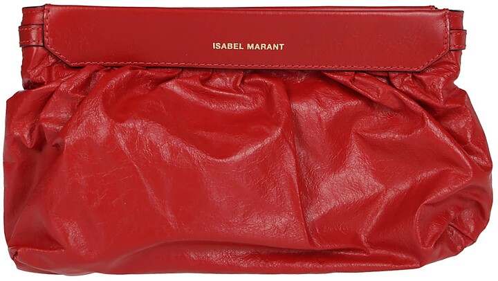 Isabel Marant Luz Ruch-Detailed Clutch Bag - ShopStyle