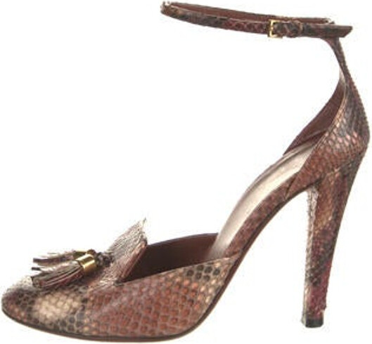 Gucci Python Animal Print D'Orsay Pumps - ShopStyle