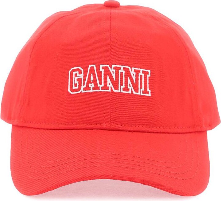 Ganni logo baseball cap - ShopStyle Hats