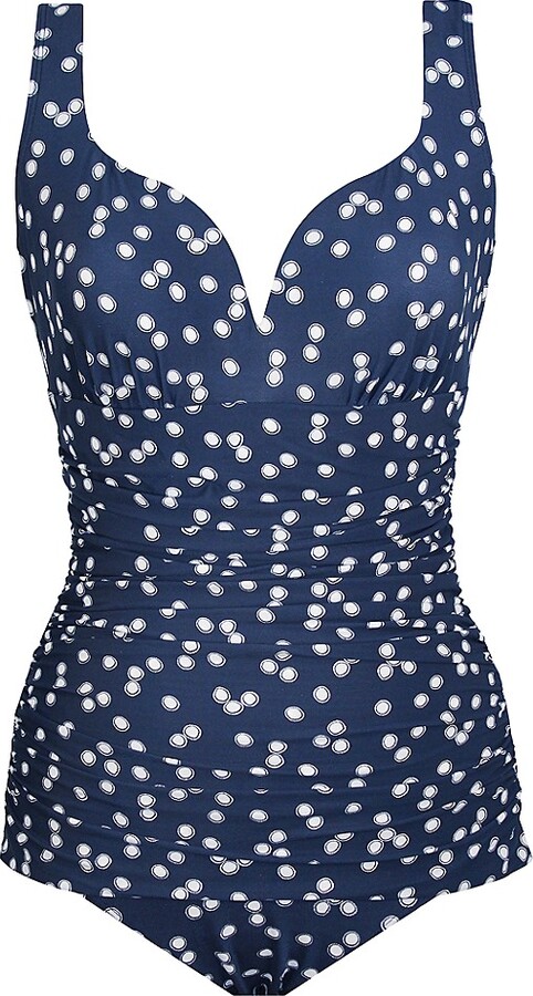Miraclesuit Luminare Cherie Polka Dot One-Piece Swimsuit - ShopStyle