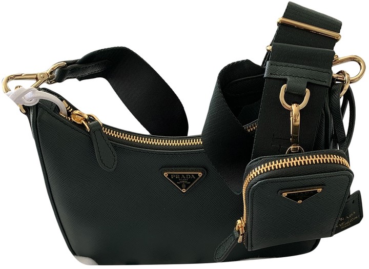 Prada Re-edition Green Leather Handbags - ShopStyle Bags