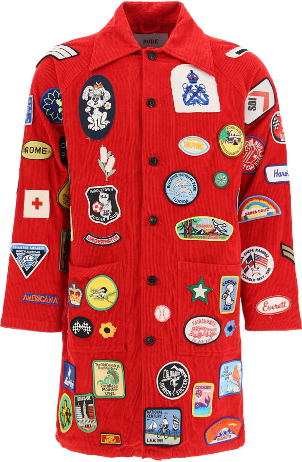 Bode Coat With Vintage Multi Patch - ShopStyle Outerwear