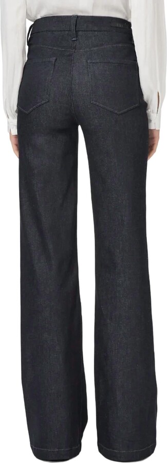 Paige Leenah High Rise With Gold Clasp Wide Leg Jean In Montecito ...