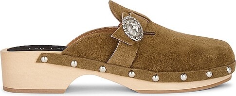 Kate Cate Allegra Suede Clog - ShopStyle